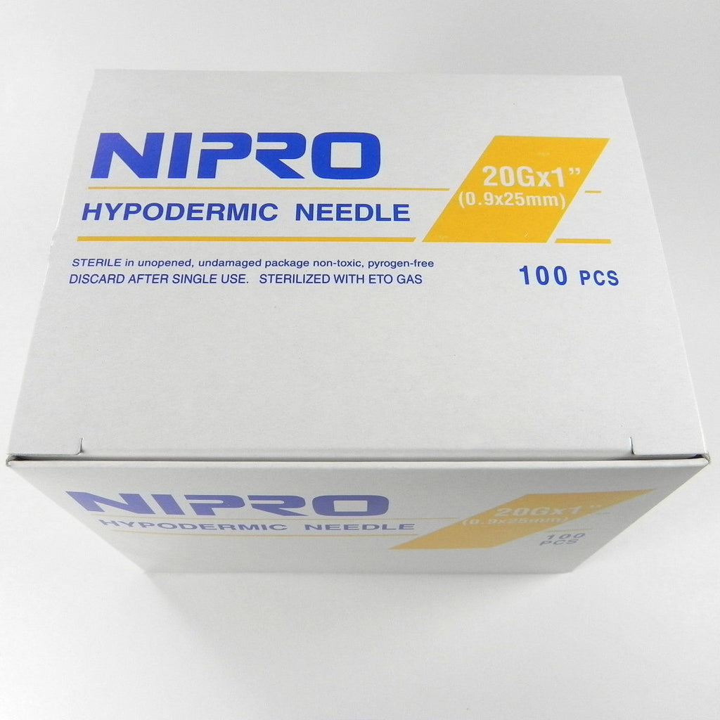 Disposable Hypodermic Needles 20G X 1" (50 Pack) – Westend Medical Supply